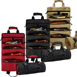 Koolertron Roll Up Tool Bag, Tool Roll Pouch Organizer and Storage, 900D Waterproof Oxford Cloth ...