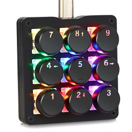 Koolertron One Handed Macro Mechanical Keyboard, 9 Fully Programmable ...