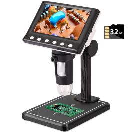 Koolertron 4.3 inch LCD Digital Microscope with 32g TF Card,1080P 1000X ...