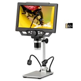 Koolertron 9 inch LCD Digital Microscope with 32G TF Card,12MP 1600X ...